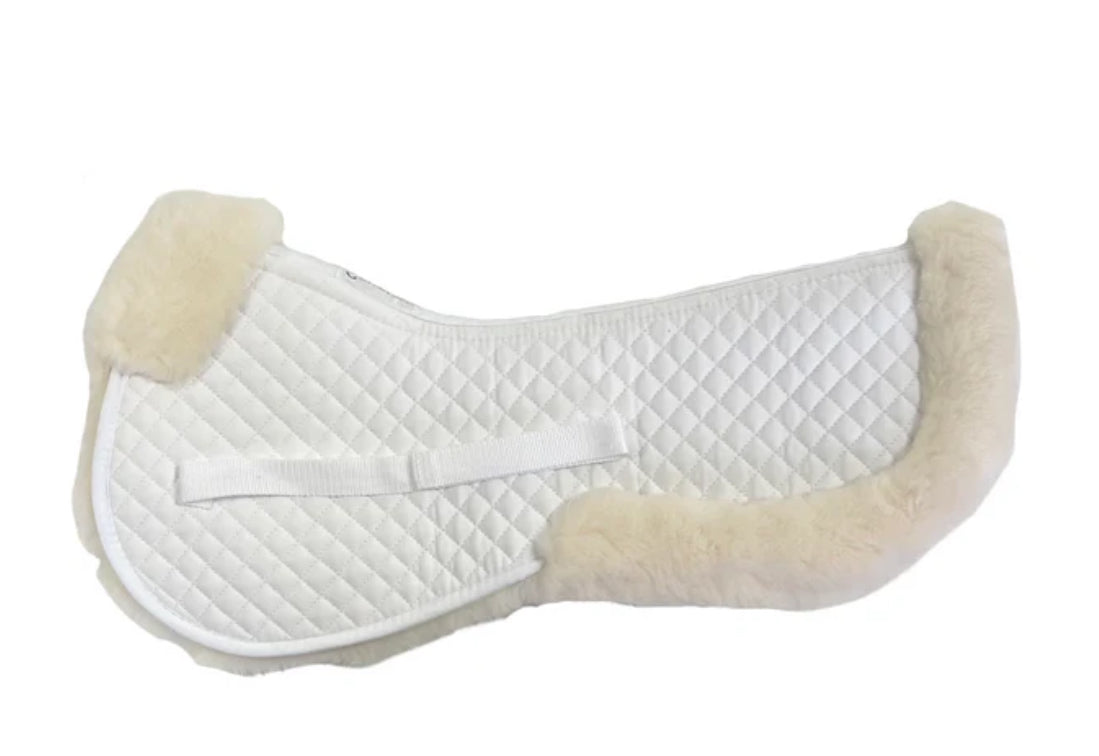 Century Lambswool Anatomical Contoured Half Pad, White